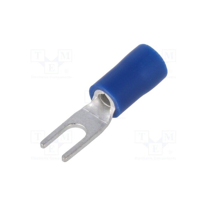 Terminal à fourche 3.2mm pour câble isolé bleu 1.5-2.5mm St-090/b