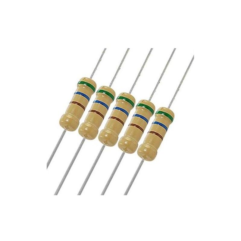 Résistance du carbone 680r 1/2w 5% Mesures 2,3x6mm 680 Ohm 680r1/2w