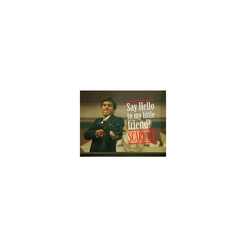 SD toys Say Hello Poster of Scarface Glass, Tempered Glass, 40x30x3