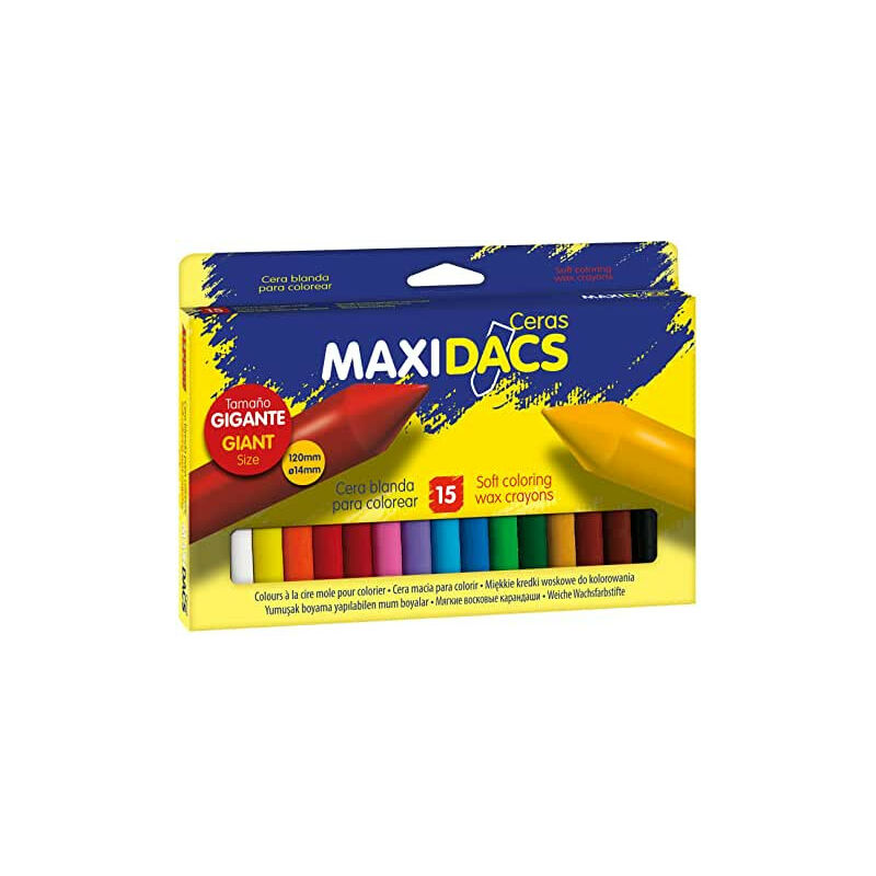 Jeu de 15 crayons de couleur pour enfants maxidacs dacs dx050216