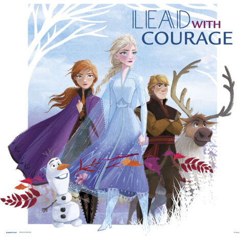 Impression 30x30 cm disney frozen lead with courage