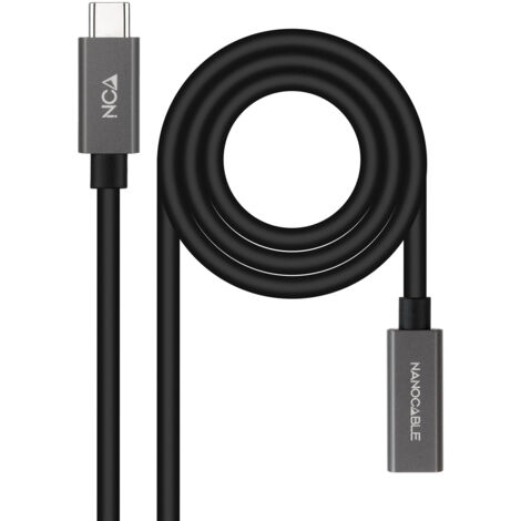 Câble de rallonge Usb-c mâle femelle Usb3.2 1m Nanocable 10.01.4401