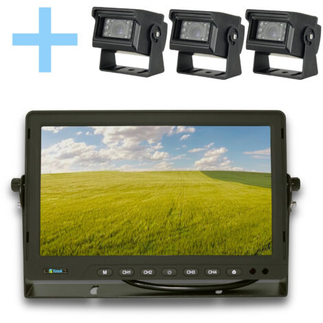 Kit caméra de parking Yatek composé d'un écran 10.1" AHD 1080P + 3 ...