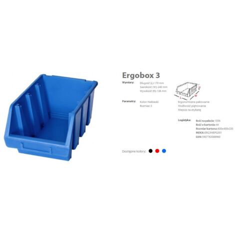Ergo-Box - Lot of 5 boîtes of storage for spout (size 3), colour blue