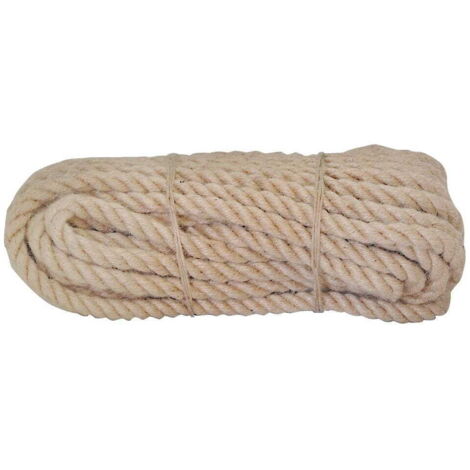 Corde 8mm / 20m Natural Jute Rope Twisted Braided Decking Garden ...