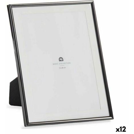 Gift Decor Photo Frame - Black Glass Photo Frame Steel (12 pieces ...