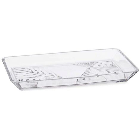 Plateau en verre transparent (16,5 x 2,6 x 27,5 cm)