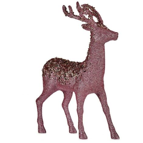 Krist+ Renne Décoration de Noël Figure en plastique rose 15 x 45 x 30 ...