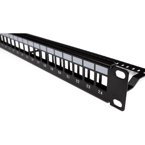 Patch Panel Rack 1u Empty 24 Ports Slim Utp Lapara Networking