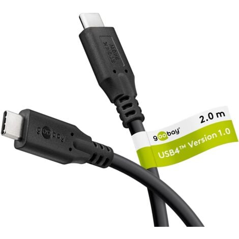 74189 Goobay Câble USB4 Type C (M/M) - Power Delivery - 2 m - Câble USB ...