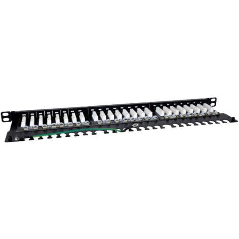 19" Cat. 6 UTP transfer panel PHASAK 24 ports 1U - Dual Block B110/LSA ...