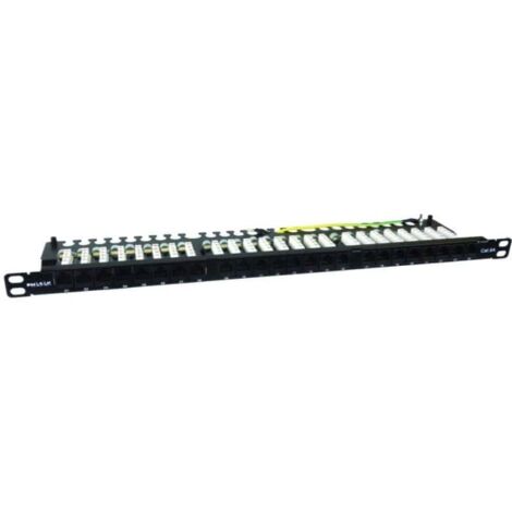 19" Cat. 6 UTP transfer panel PHASAK 24 ports 1U - Dual Block B110/LSA ...