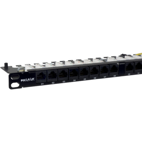 19" Cat. 6 UTP transfer panel PHASAK 24 ports 1U - Dual Block B110/LSA ...