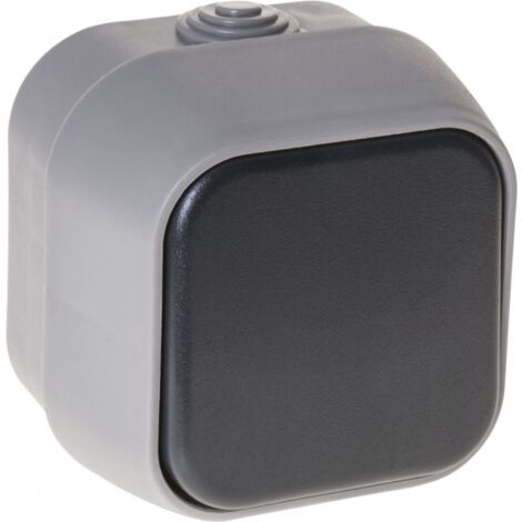Bert 1 bouton switchboard ip54 gris 7x7x5 cm