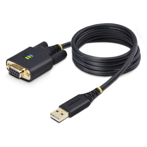 StarTech.com 1P3FFCNB-USB-SERIAL cable de series Black 1 m USB type A DB-9