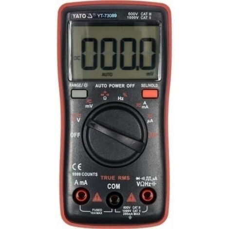YATO, modèle YT-73089, multimètre numérique, idéal pour des mesures électriques précises, outil ...