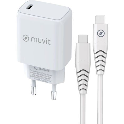 Muvit for change pack charger de wall type c pd 25w + cable type c a ...