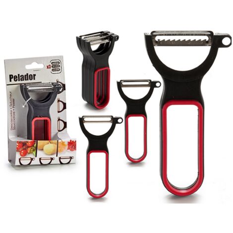 Set of plastic polypropylene steel peeling knives (3 pcs)