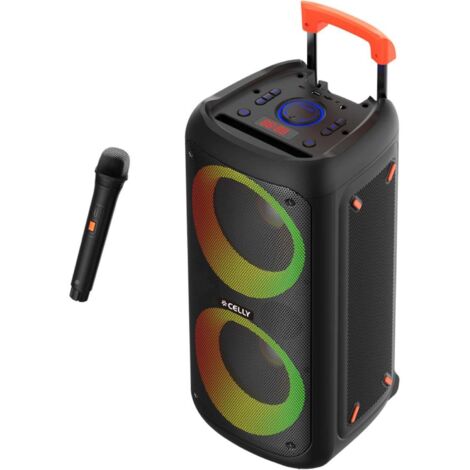 Celly, Portable Bluetooth Speaker with Wireless Microphone and Light ...