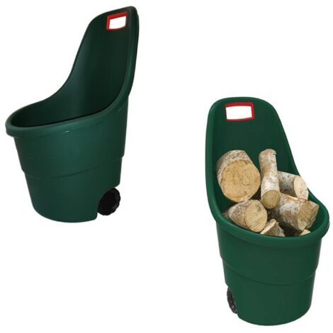 Keter - Chariot de jardin Easy Go 2, Capacité 55 litres, Couleur verte