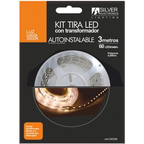 Kit bandeau led silver electronics 300 lm - m - 3m - 12v - 4.8w - m ...