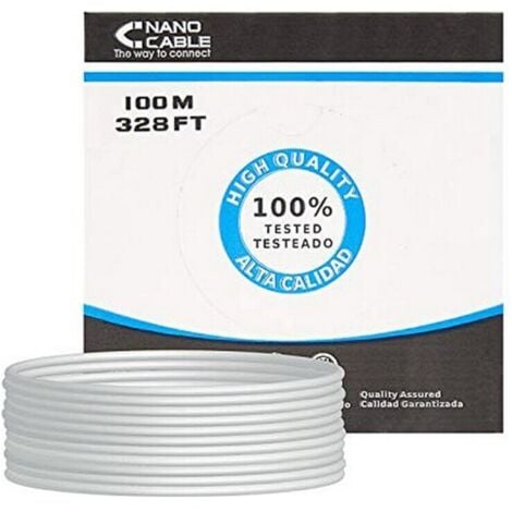 Nanocable - câble réseau bobine 100m rj45 cat5e utp rigide câble rj45 awg24