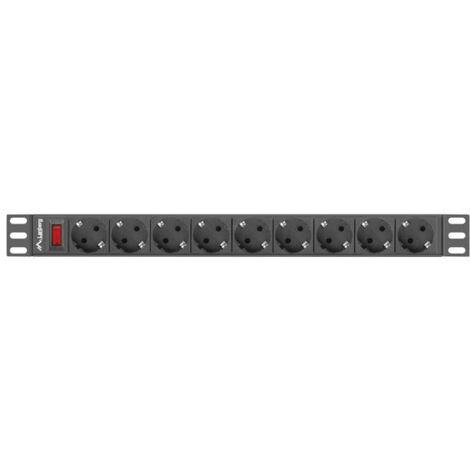 Lanberg rack power strip 19" pdu 1u 9x shuko
