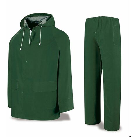 Combinaison étanche pvc/pol vert 0,32 taille : l meteo