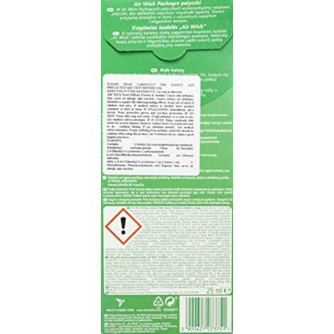 Air Wick - Set diffuseur de parfum fleur blanche et 5 bâtonnets, 25 ml.