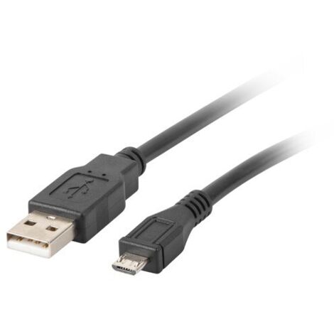 LANBERG CABLE CA-USBM-10CC-0018-BK USB MALE TO MICRO USB MALE,BLACK,1.8 METERS