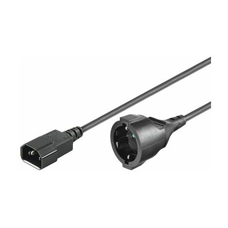 Microconnect - 2m c14 -schuko 2m c14 coupler black - cable (male ...