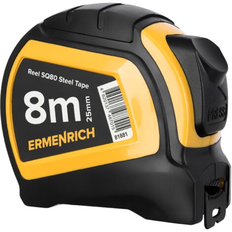 Ermenrich Mètre à ruban à enrouleur SQ80