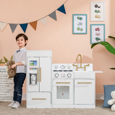 Teamson Kids Little Chef Charlotte Modern Modular Wooden Play Kitchen White