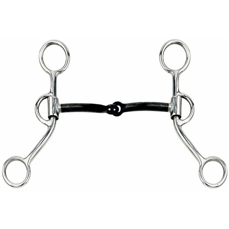 Morsure occidentale articulée en acier inoxydable et fer massif de 9 mm