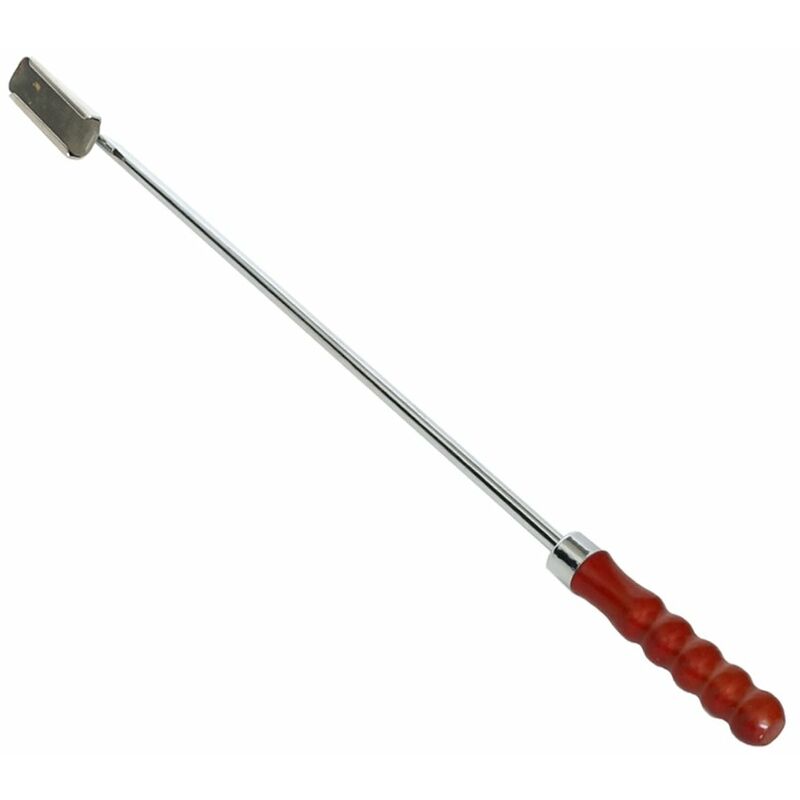 Lime à dents en acier plat avec attachement articulé et manche en bois