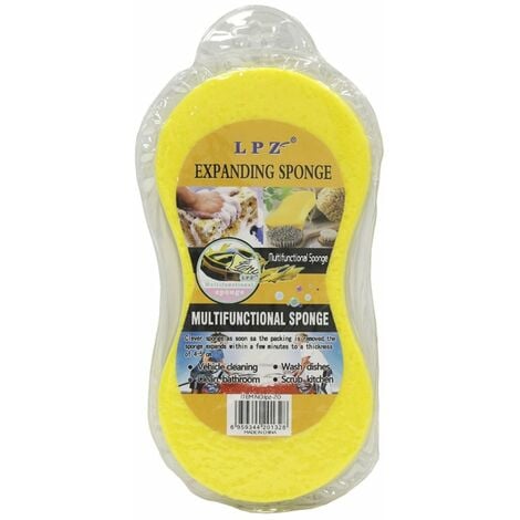 Eponge jaune multi-usages emballée sous vide