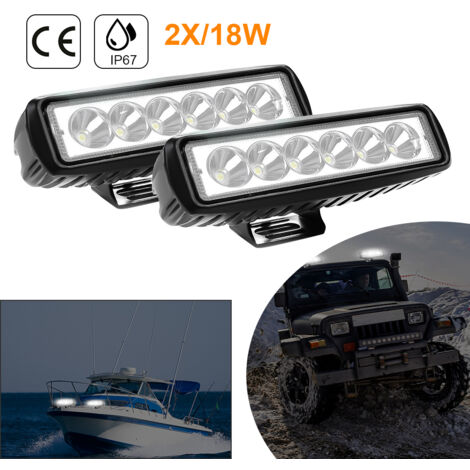 Hengda 18W Faro Trabajo LED Focos de Coche 12V 24V Faros Led Tractor ...