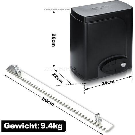 Hengda Motor para cancelas correderas + 2 mandos a distancia - Potencia ...