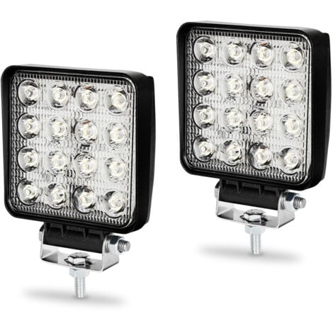 Hengda Focos Led para Tractores 48W Cuadrado 2 Piezas Focos de Coche ...
