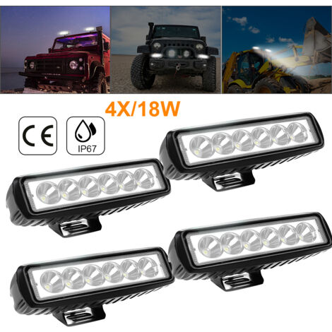 Hengda 18W Faro Trabajo LED Focos de Coche 12V 24V Faros Led Tractor ...