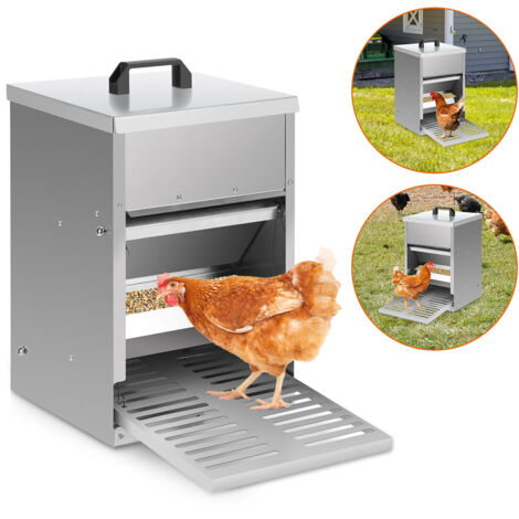 Hengda 4x Comedero para pollos de acero galvanizado - Comedero ...