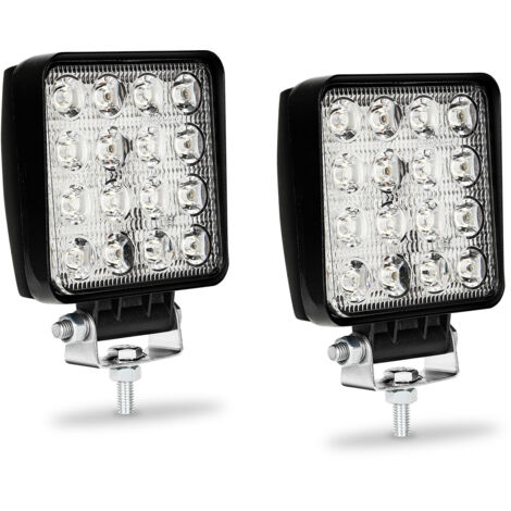 Hengda Focos Led para Tractores 48W Cuadrado 2 Piezas Focos de Coche ...