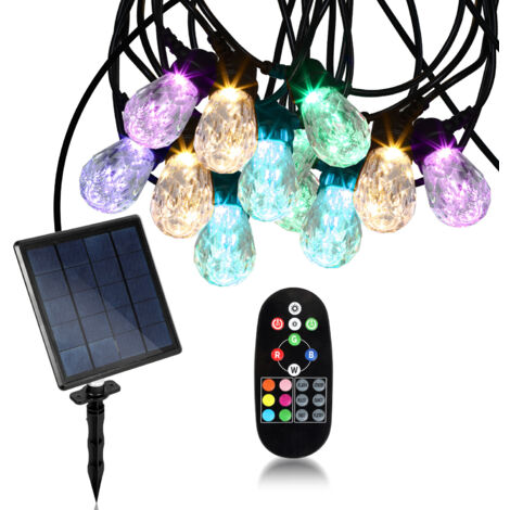 Hengda 10M 15 LED Stringa di illuminazione solare per interni ed ...