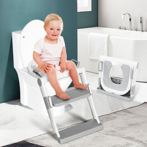 Hengda Riduttore per wc per bambini pieghevole e regolabile con gradini ...