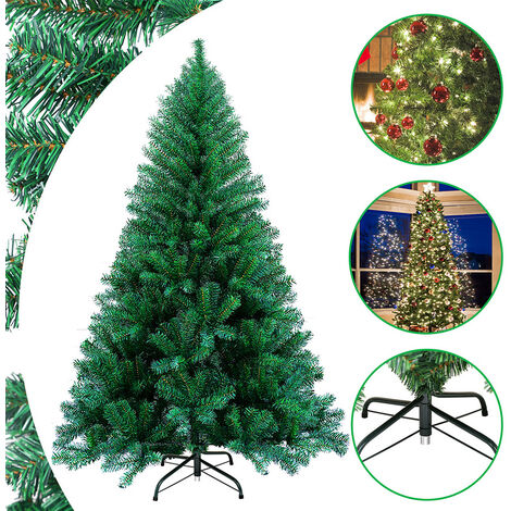 Hengda Christmas Tree with Metal Stand, Artificial Realistic Natural Branches Pine Xmas ...