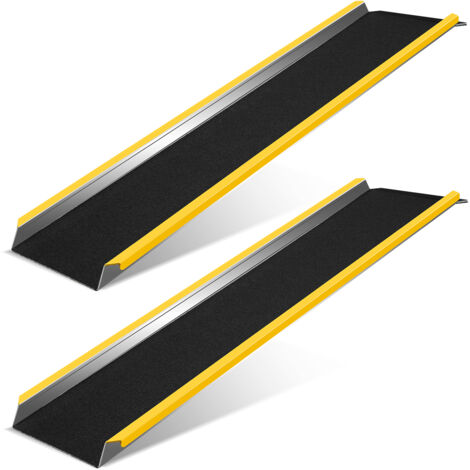 Hengda 2X Access ramps wheelchair ramps with yellow warning stripes ...