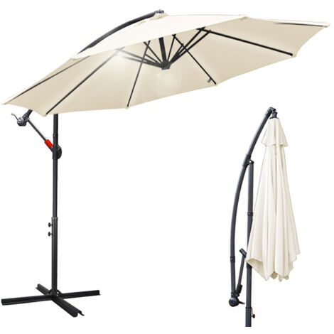 Hengda Parasol - 300 cm, cantilever garden shade, adjustable tilt angle ...