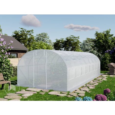 Serre tunnel 3x8m bâche PE 180g imperméable montage par clic rapide ...