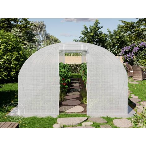 Serre tunnel 3x8m bâche PE 180g imperméable montage par clic rapide ...