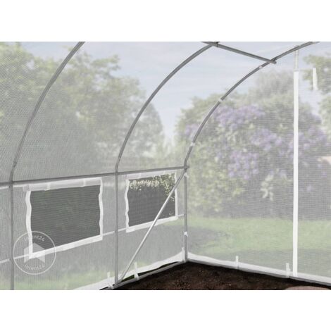 Serre tunnel 3x8m bâche PE 180g imperméable montage par clic rapide ...